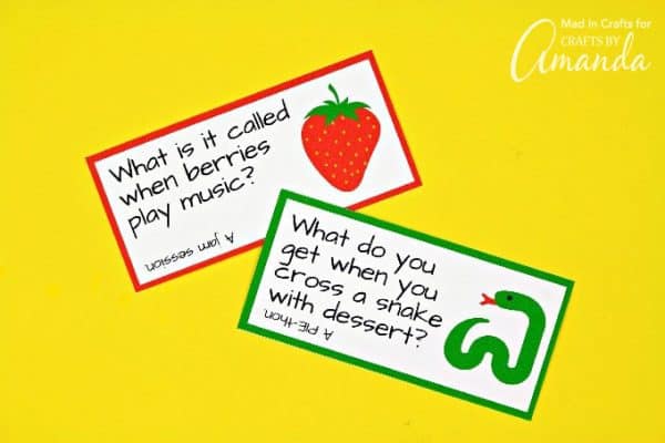 Printable Lunchbox Joke Cards - Crafts by Amanda - Free Printables
