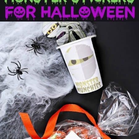 Printable Monster Stickers: a printable easy Halloween treat bag idea!