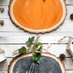 Wood Slice Pumpkin Chalkboard - Reversible Fall Decor