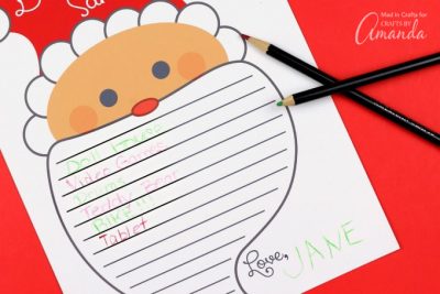 Free Letter to Santa Printable - Crafts by Amanda