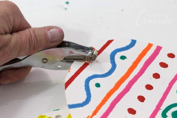 Melted Crayon Ornaments for kids using paper plates