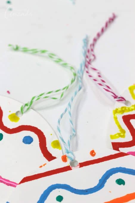 Melted Crayon Ornaments for kids using paper plates