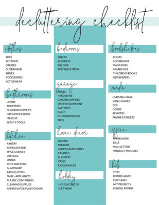 Home Organizing Checklists - Crafts by Amanda