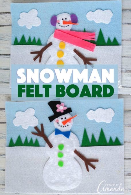 Snowman Crafts: How to make a Snowman Felt Board