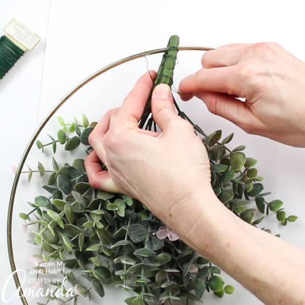 DIY Spring Hoop Wreath- Crafts by Amanda the blog