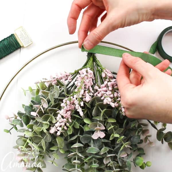 DIY Spring Hoop Wreath- Crafts by Amanda the blog