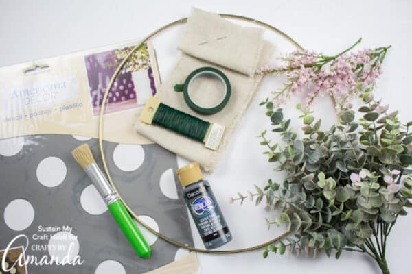 DIY Spring Hoop Wreath- Crafts by Amanda the blog
