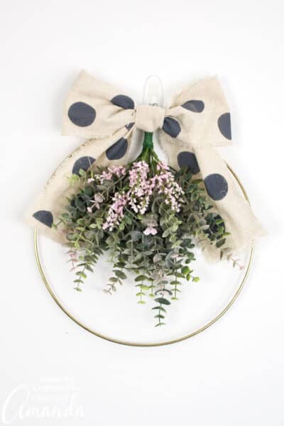 DIY Spring Hoop Wreath- Crafts by Amanda the blog