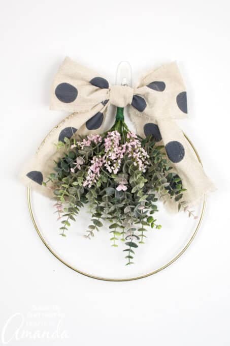 DIY Spring Hoop Wreath- Crafts by Amanda the blog