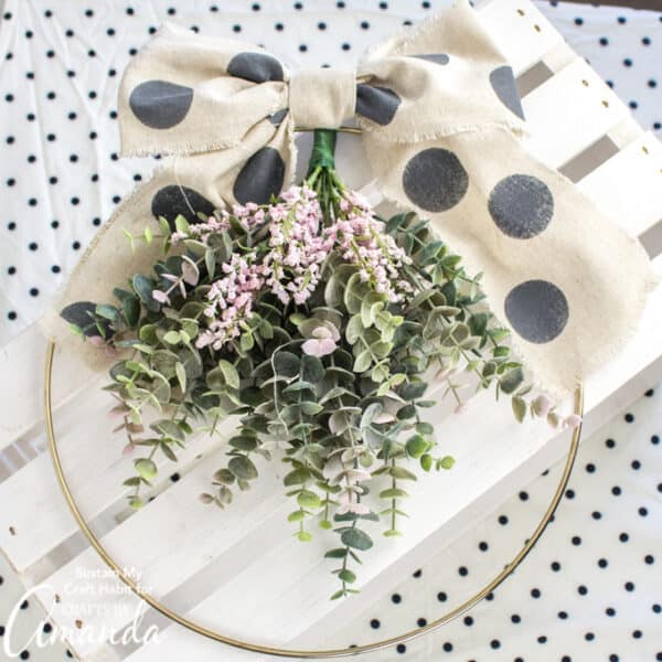 DIY Spring Hoop Wreath- Crafts by Amanda the blog