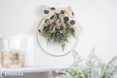 DIY Spring Hoop Wreath- Crafts by Amanda the blog