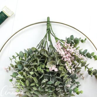 DIY Spring Hoop Wreath- Crafts by Amanda the blog