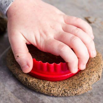 Coffee Ground Fossils - salt dough tutorial - Crafts by Amanda