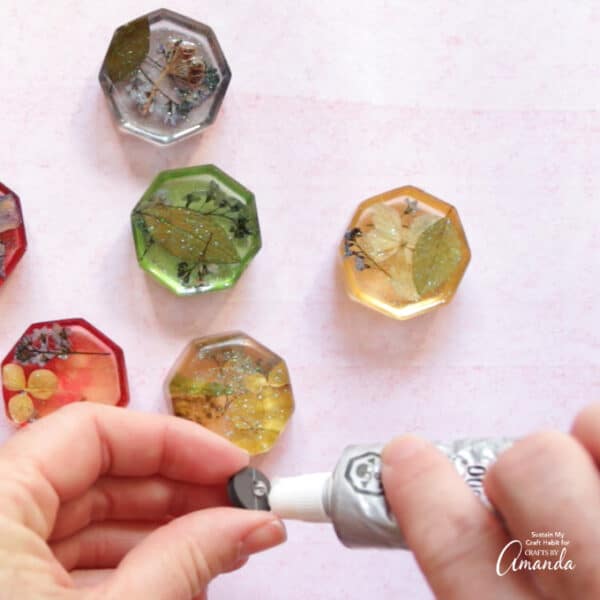 Pressed Flower Resin Magnets - Crafts by Amanda - Kitchen Crafts