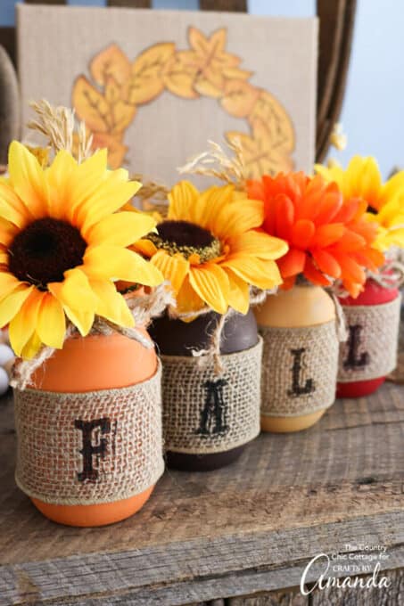 Fall Mason Jars - Crafts by Amanda - Mason Jar Crafts