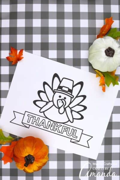 Thanksgiving Placemats Printable - Crafts by Amanda
