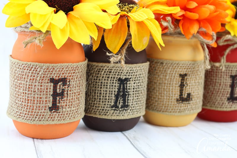 Fall Mason Jars - Crafts by Amanda - Mason Jar Crafts