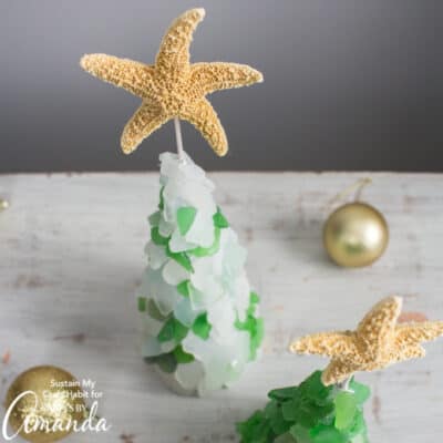 Sea Glass Christmas Tree - Crafts by Amanda