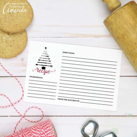 Printable Recipe Cards for Christmas - Crafts by Amanda