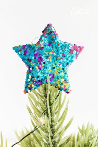 Glitter Star Ornaments Tutorial - Crafts by Amanda