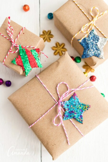 Glitter Star Ornaments Tutorial - Crafts by Amanda