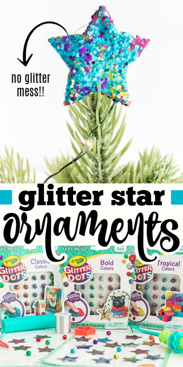 Glitter Star Ornaments Tutorial - Crafts by Amanda