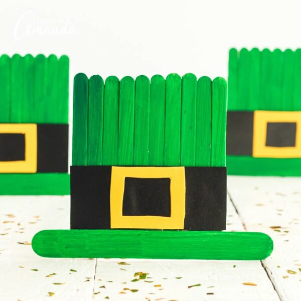 Craft Stick Leprechaun Hat - Crafts by Amanda - St. Patrick's Day Crafts