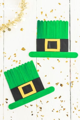 Craft Stick Leprechaun Hat - Crafts by Amanda - St. Patrick's Day Crafts