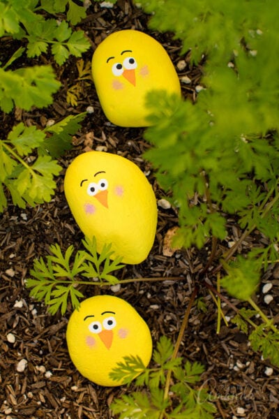 Painted Rock Chicks Tutorial - Crafts by Amanda - Easter Crafts