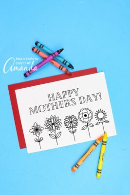 Mother's Day Coloring Cards - Crafts by Amanda