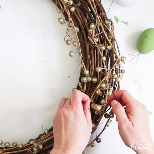 DIY Easter Egg Wreath Tutorial - Crafts by Amanda - Easter Crafts