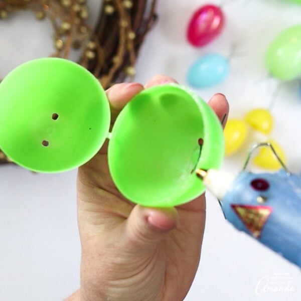 DIY Easter Egg Wreath Tutorial - Crafts by Amanda - Easter Crafts