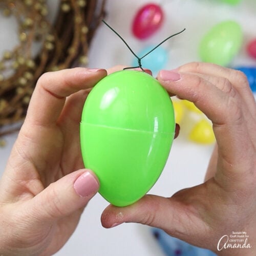 DIY Easter Egg Wreath Tutorial - Crafts by Amanda - Easter Crafts