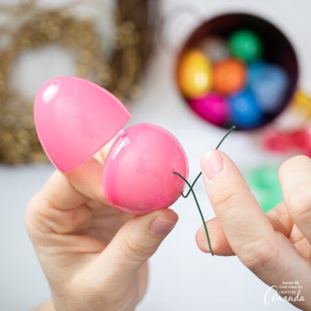 DIY Easter Egg Wreath Tutorial - Crafts by Amanda - Easter Crafts