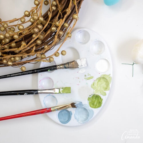 DIY Easter Egg Wreath Tutorial - Crafts by Amanda - Easter Crafts
