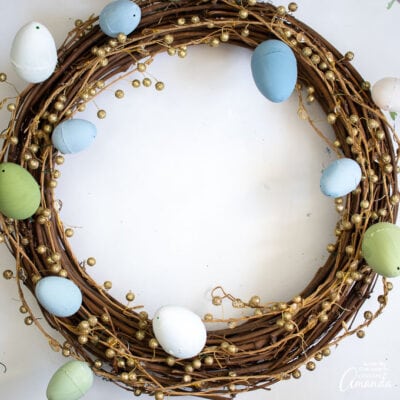 DIY Easter Egg Wreath Tutorial - Crafts by Amanda - Easter Crafts