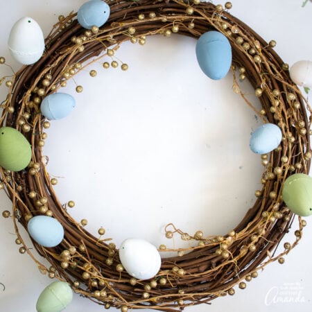 DIY Easter Egg Wreath Tutorial - Crafts by Amanda - Easter Crafts