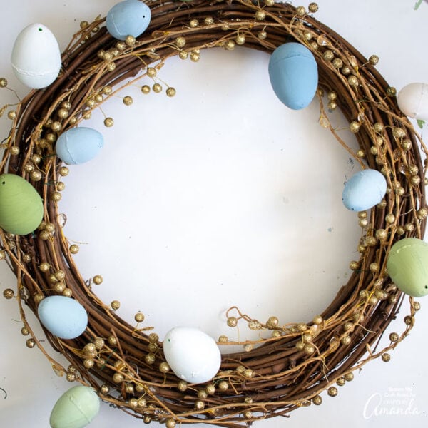 DIY Easter Egg Wreath Tutorial - Crafts by Amanda - Easter Crafts