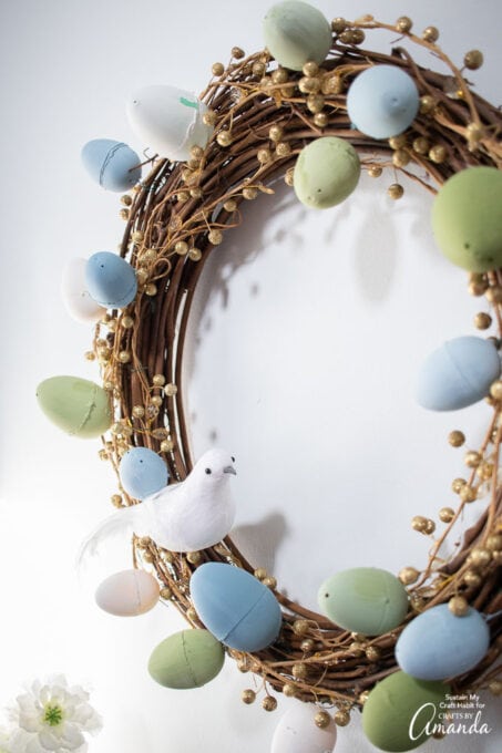 DIY Easter Egg Wreath Tutorial - Crafts by Amanda - Easter Crafts