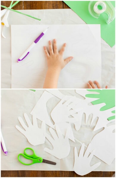 Handprint Easter Lily Tutorial - Crafts by Amanda - Easter Crafts