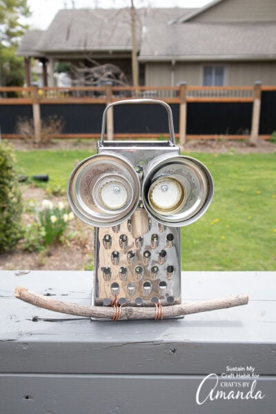 Cheese Grater Owl - Crafts by Amanda - Garden Crafts
