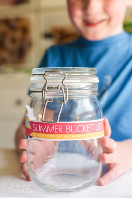 Printable Summer Bucket List Jar - Crafts by Amanda - Free Printables