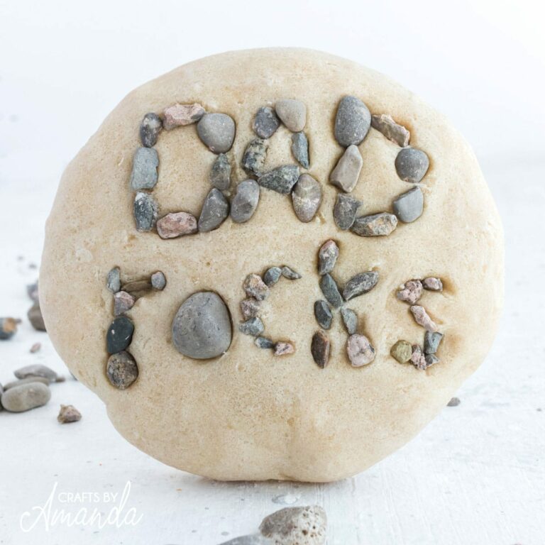 Dad Rocks Paperweight Craft - Crafts by Amanda - Father's Day Crafts