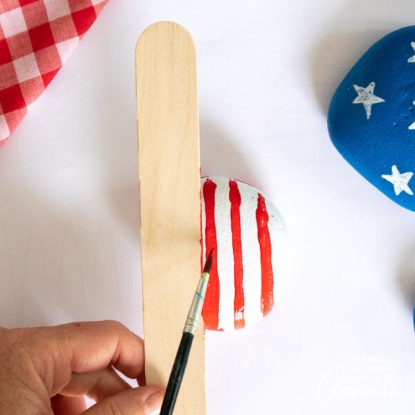 Patriotic Painted Rocks - Crafts by Amanda
