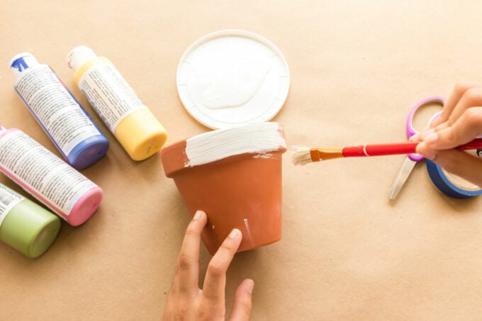 Drip Paint Pots Tutorial - Crafts by Amanda - Clay Pot Crafts