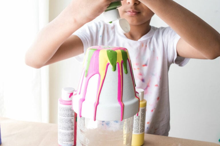 Drip Paint Pots Tutorial - Crafts by Amanda - Clay Pot Crafts