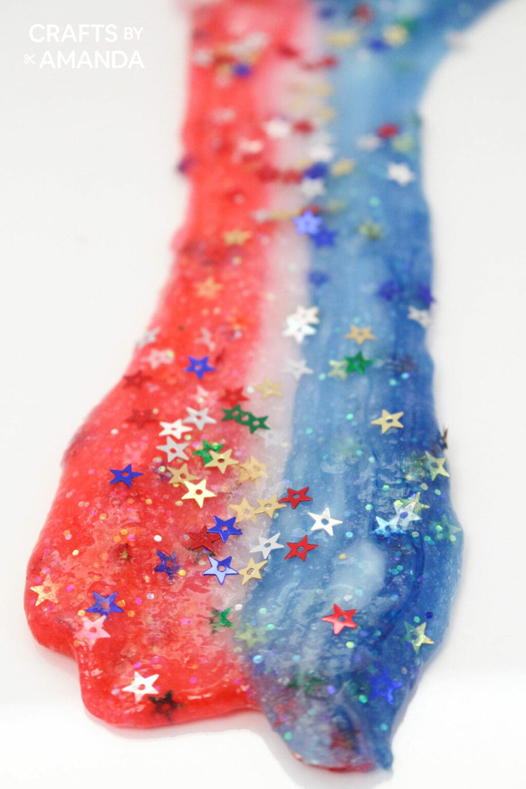 How to Make Patriotic Slime - Crafts by Amanda - 4th of July Crafts