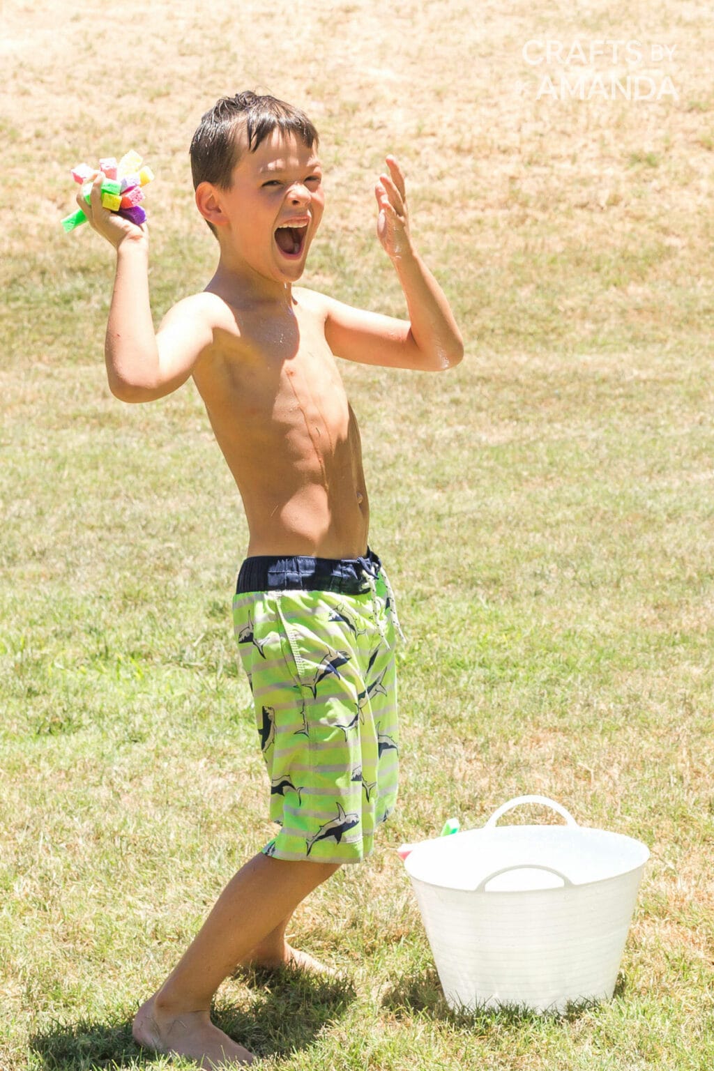 Sponge Bombs & Sponge Toss Water Game - Crafts by Amanda - Summer