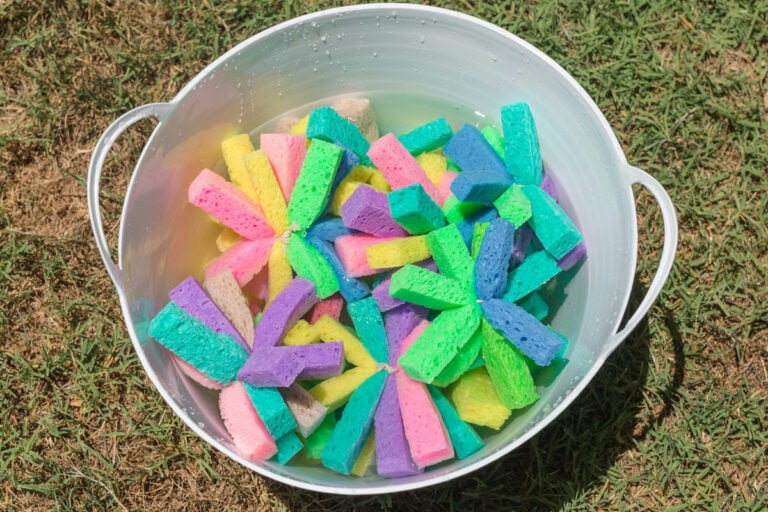 Sponge Bombs & Sponge Toss Water Game - Crafts by Amanda - Summer
