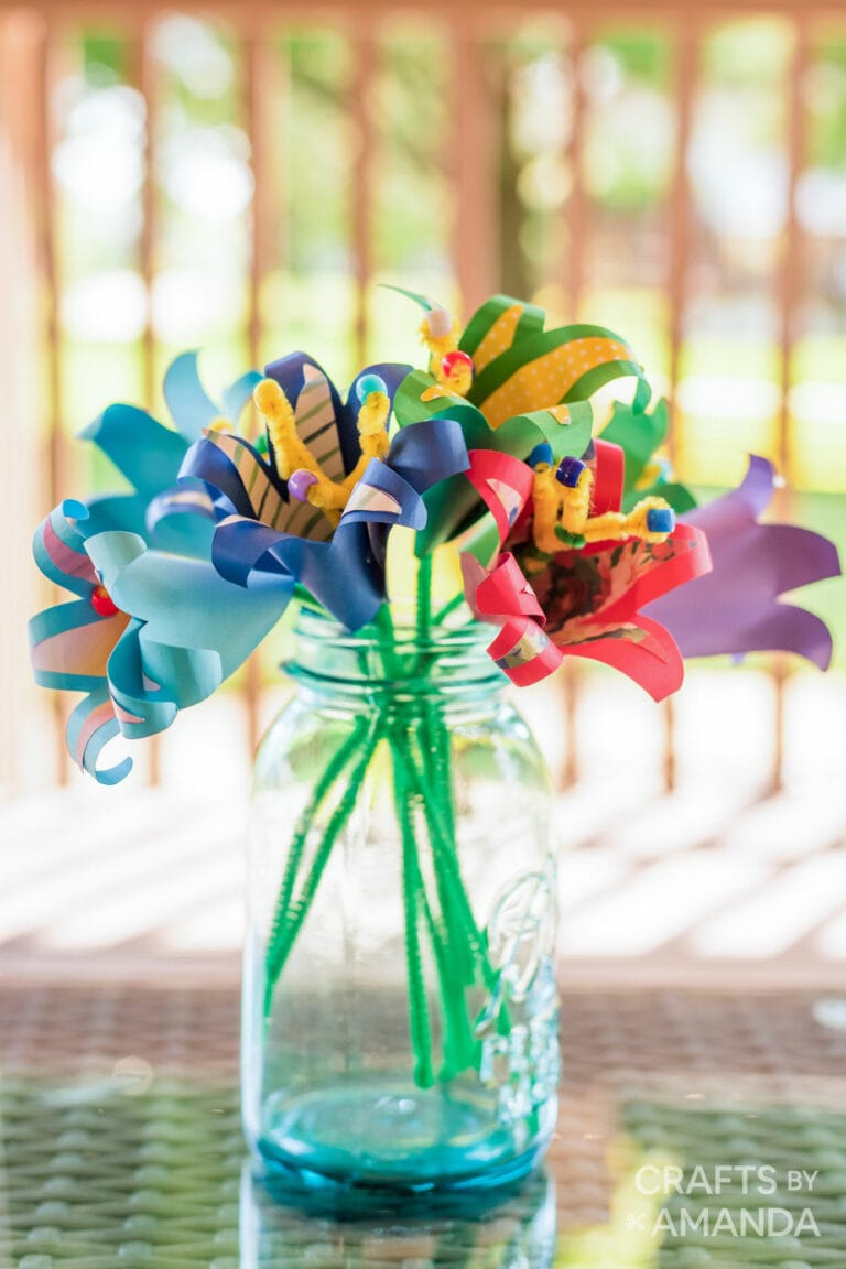 Tropical Paper Flowers - Crafts by Amanda - Summer Crafts